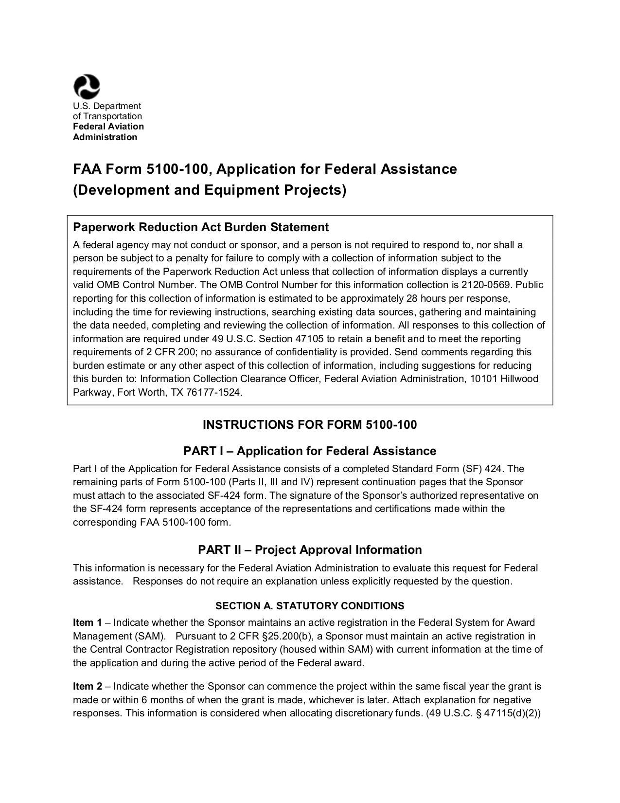 FAA Form 5100-100 | Fill and sign online with Lumin