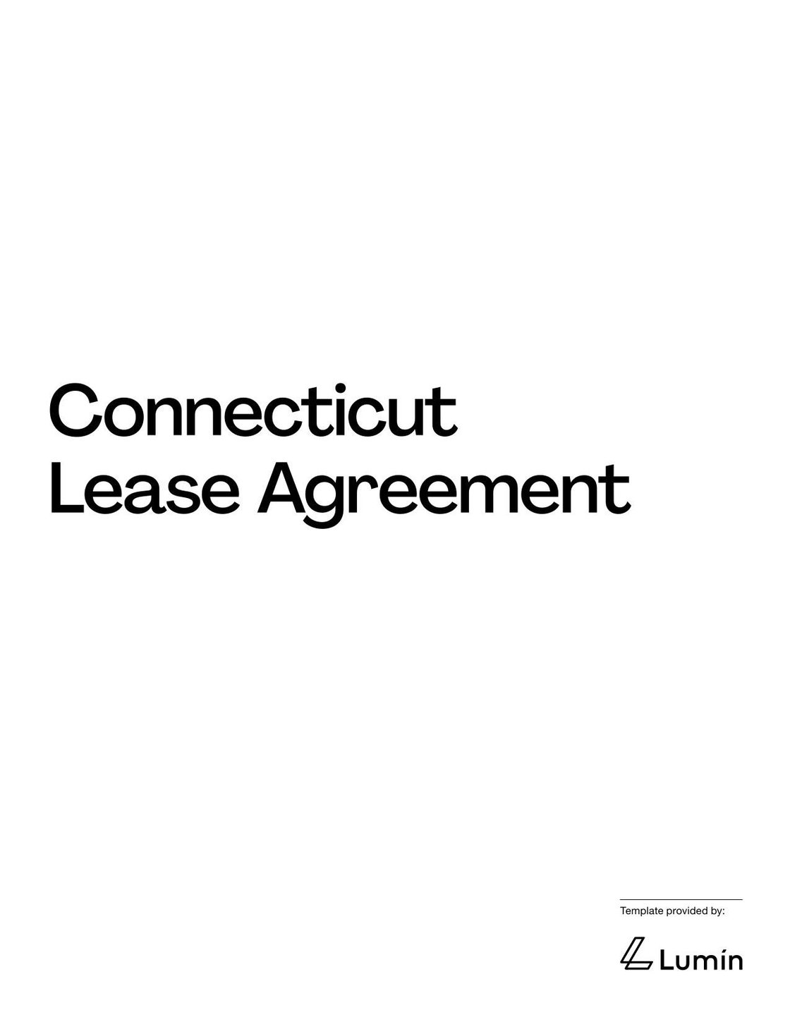 Connecticut Lease Agreement Template | Fill and sign with Lumin
