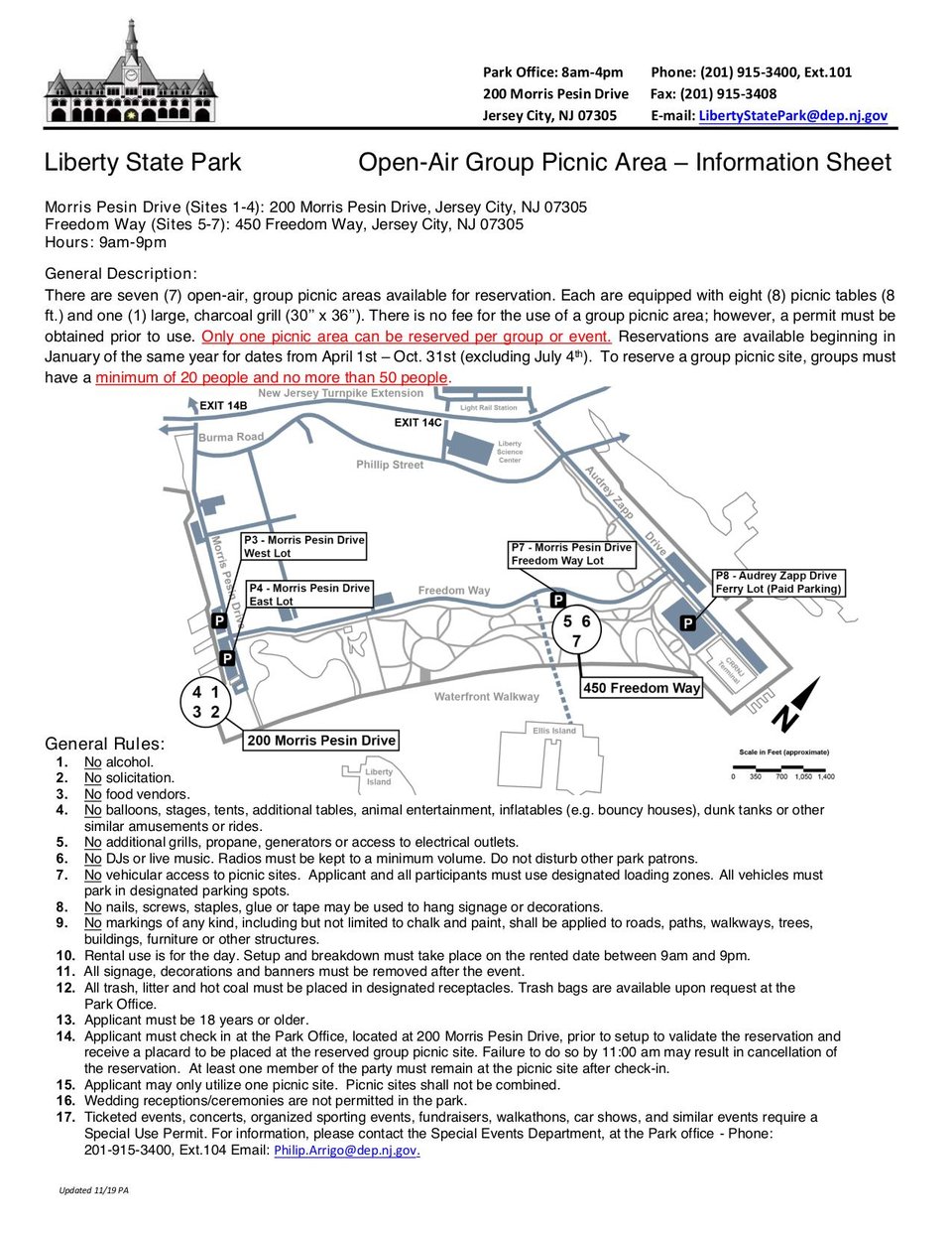 LSP Open Air Group Picnic Area Information Sheet and Application Form ...