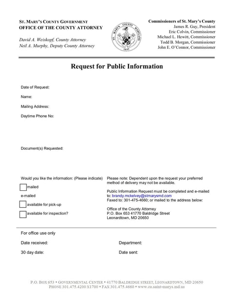 Request for Public Information Form | Fill and sign online with Lumin