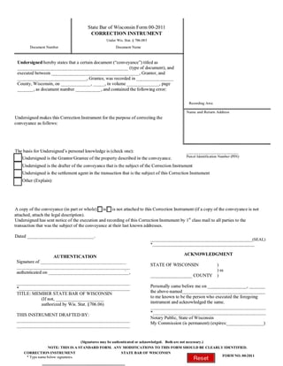 Form 00-2011 Correction Instrument | Fill and sign online with Lumin