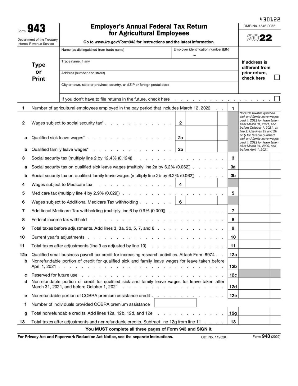 Form 943 | Fill and sign online with Lumin