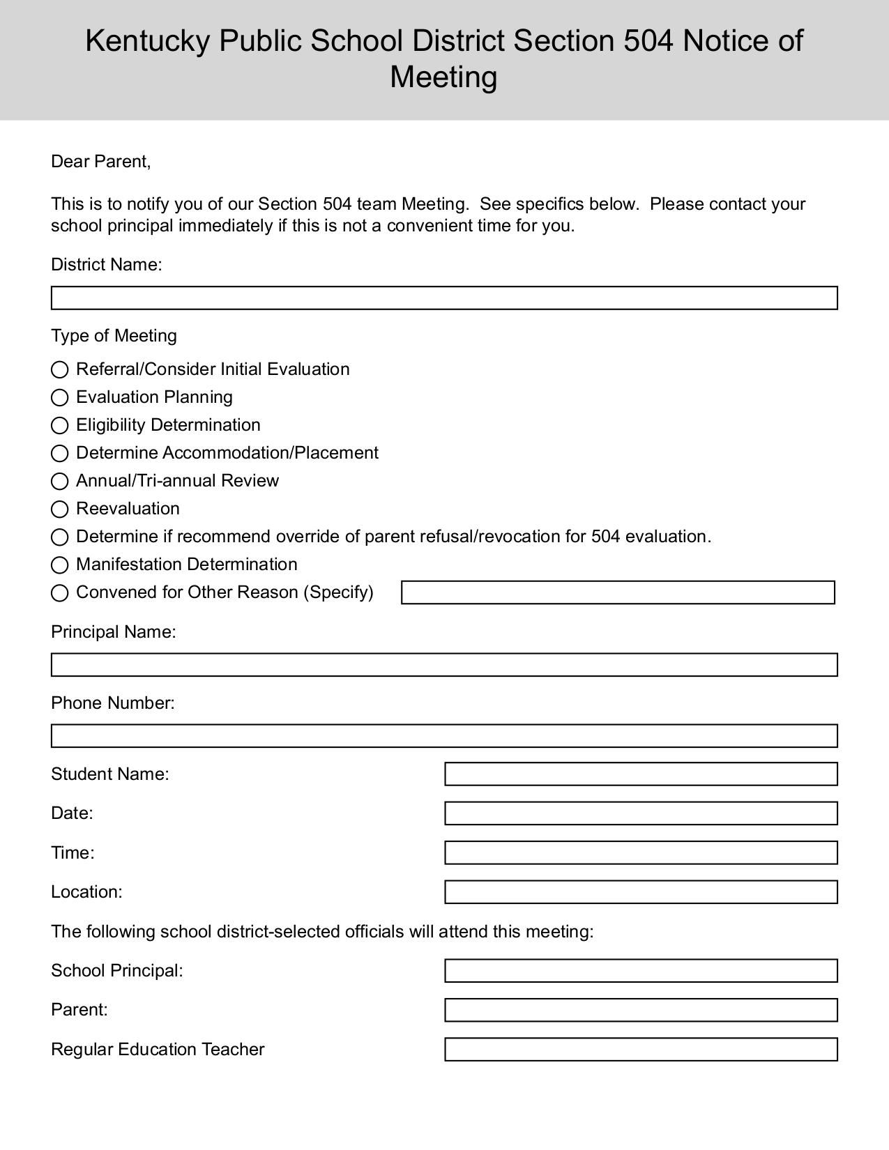 Notice of Meeting | Fill online with Lumin