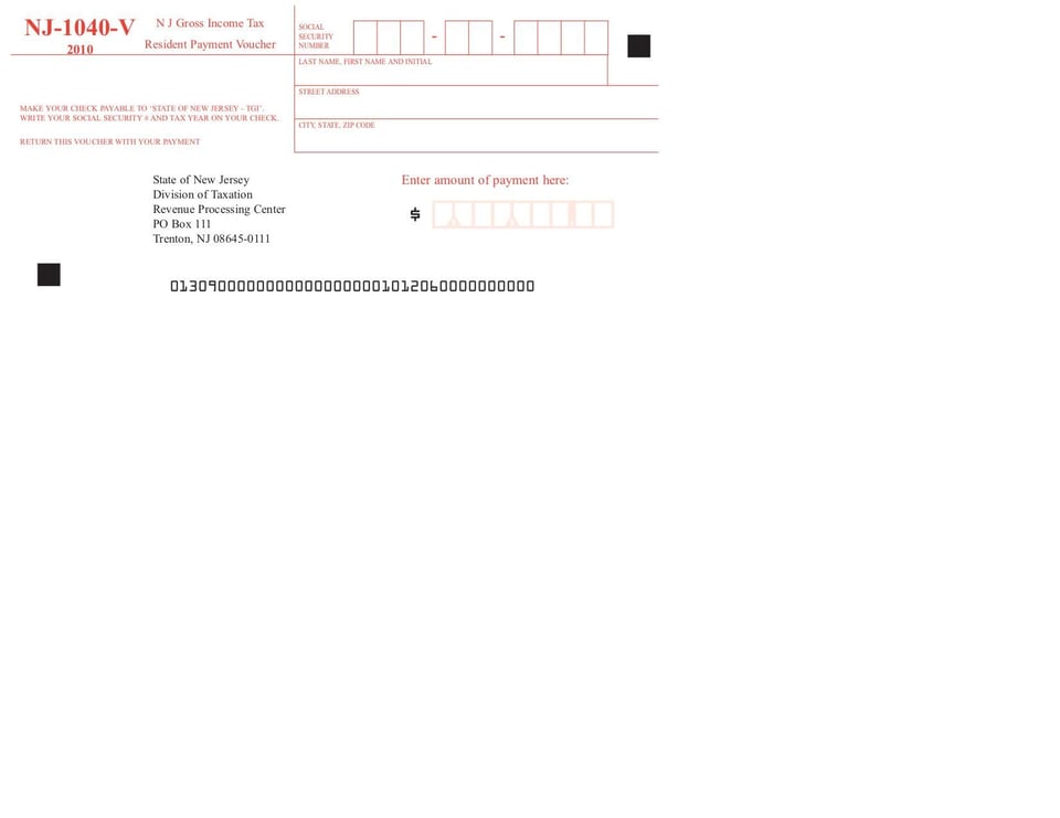 Form NJ-1040-V | Fill and sign online with Lumin