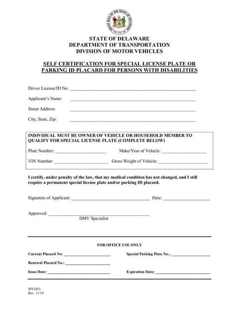 Form MV2011 | Fill and sign online with Lumin