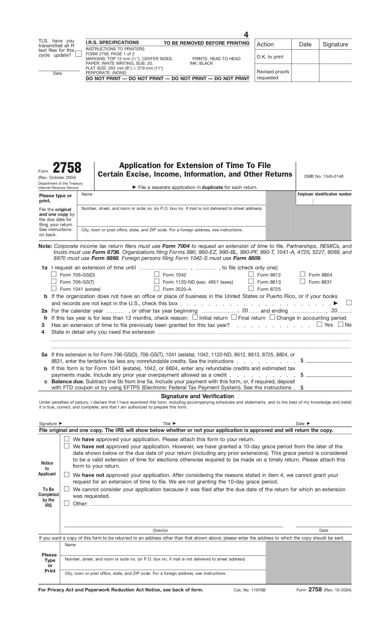 Form 2758 | Fill and sign online with Lumin