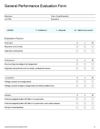 General Performance Evaluation Template | Fill and Sign with Lumin
