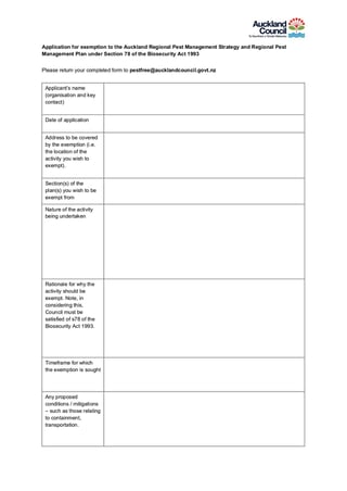 Exemptions Application Template | Fill and sign online with Lumin