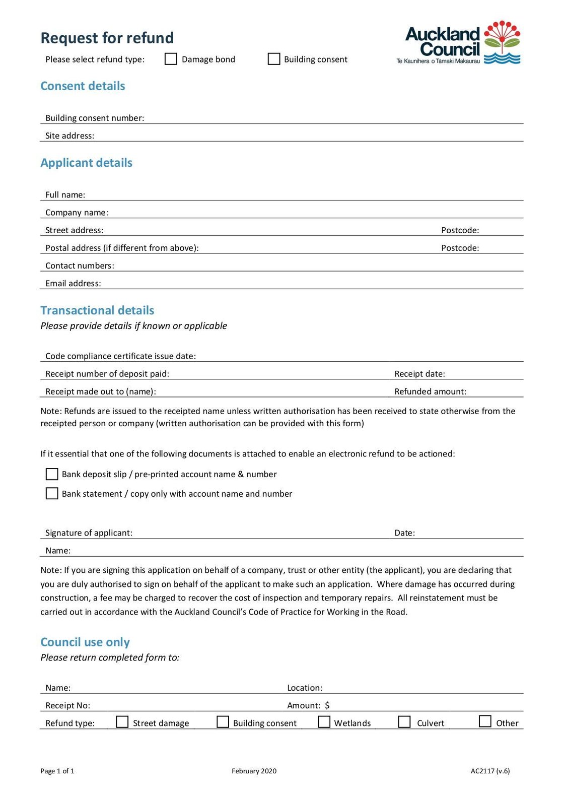 AC2117 Request for Refund | Fill and sign online with Lumin