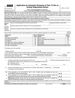 Form 8868 | Fill and sign online with Lumin