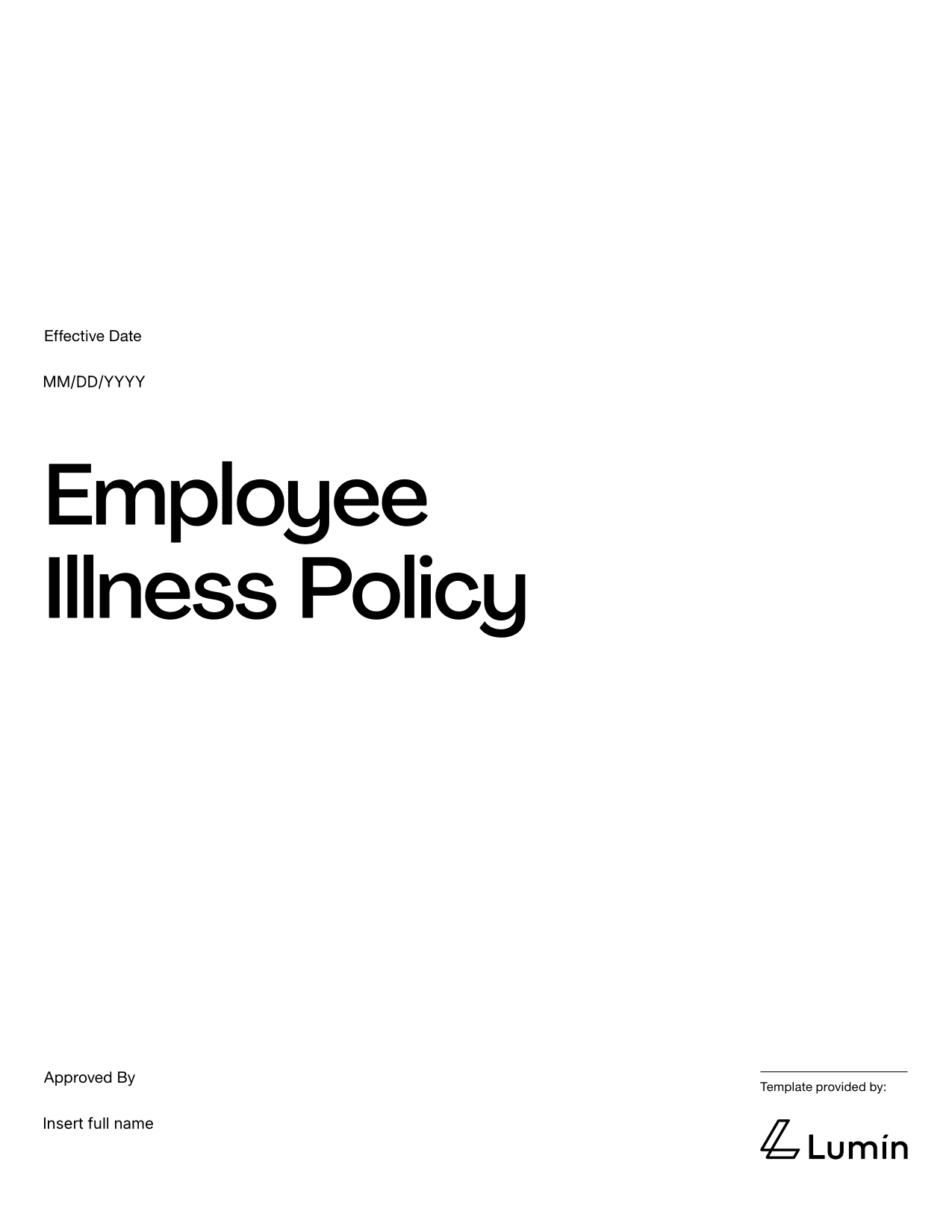 Employee Illness Policy Template | Fill and sign with Lumin