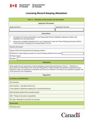 Appendix E Licensing Record Keeping Attestation | Fill and sign online ...