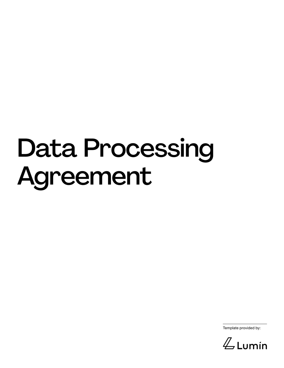 Data Processing Agreement Template | Fill and sign with Lumin