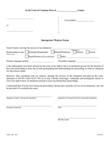 Interpreter Waiver Form (Form AOPC / ICP – 029) | Fill and sign online ...