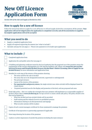 New Off Licence Application Form | Fill and sign online with Lumin