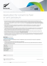 Form 08 Application for Consent to Fare or Vent Petroleum | Fill and ...