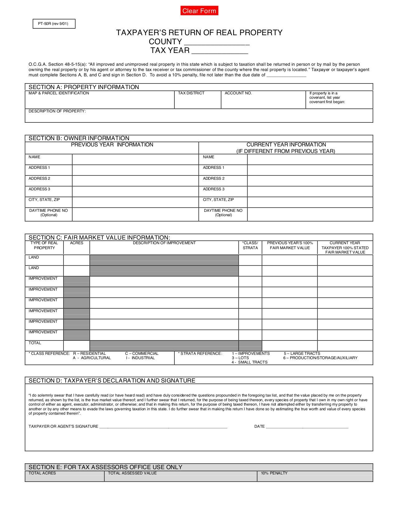Real Property Taxpayers Return Form | Fill and sign online with Lumin