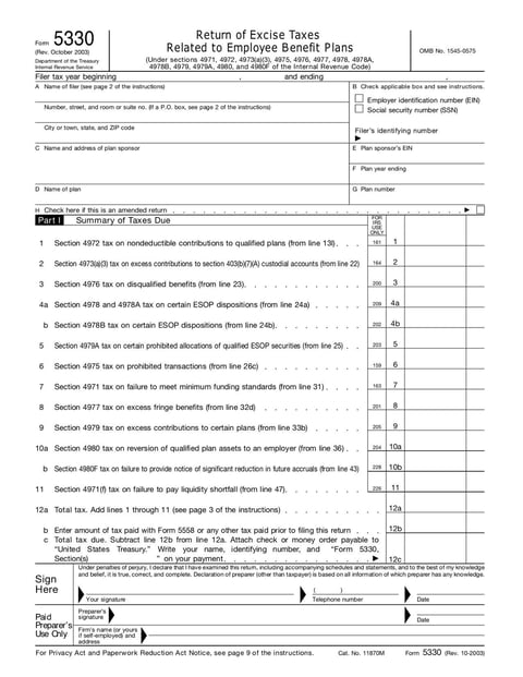 Form 5330 | Fill and sign online with Lumin