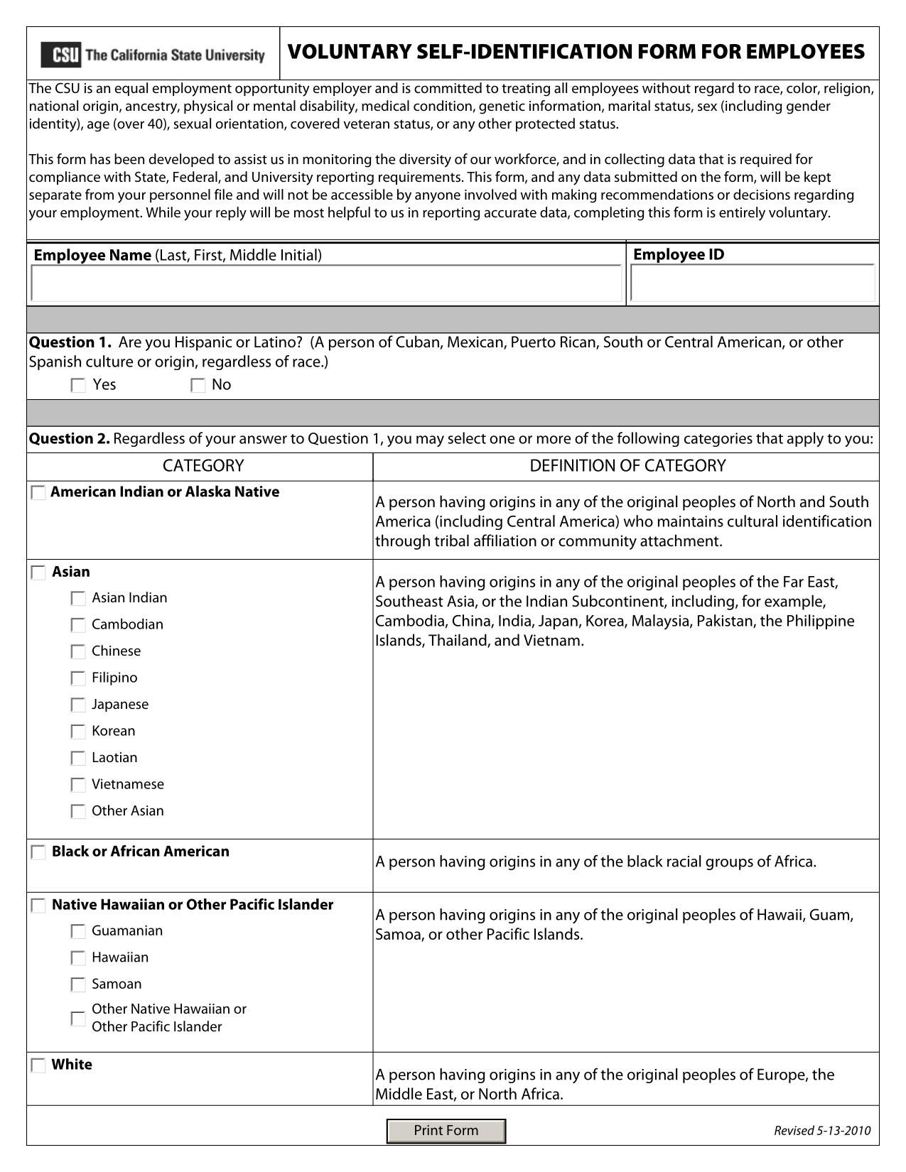 Voluntary Self-Identification Form for Employees | Fill and sign with Lumin