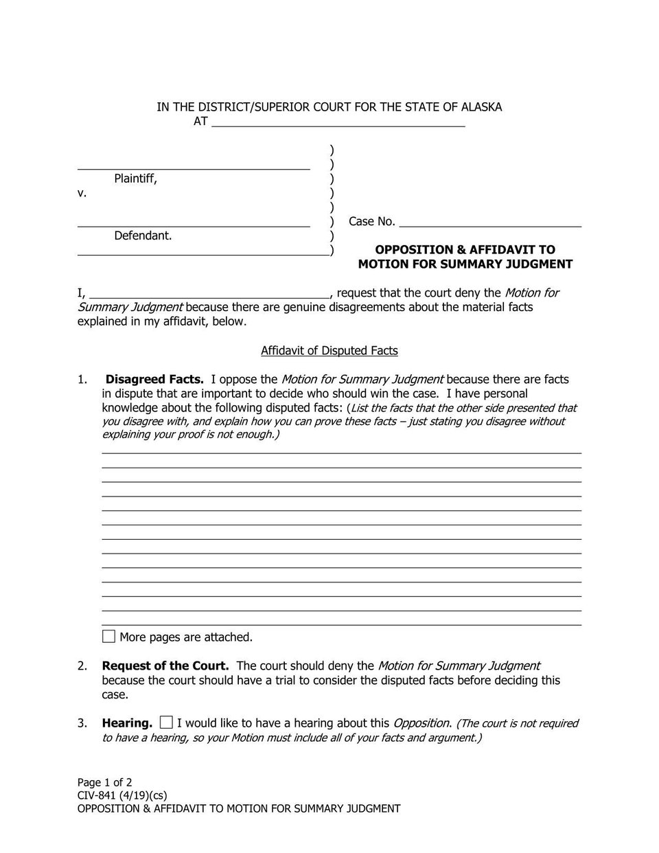 Form CIV-841 | Fill and sign with Lumin