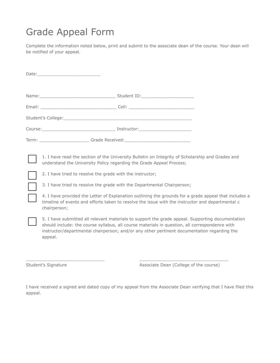 Loyola University New Orleans Grade Appeal Form | Fill and sign with Lumin