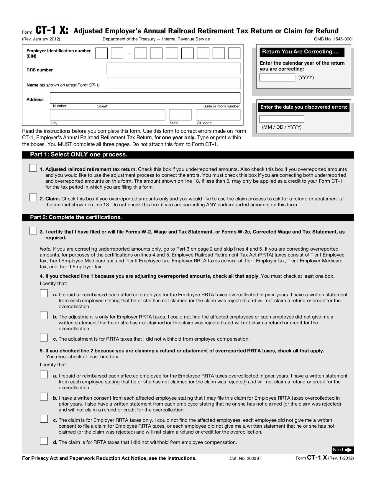 Form CT-1 X | Fill and sign online with Lumin