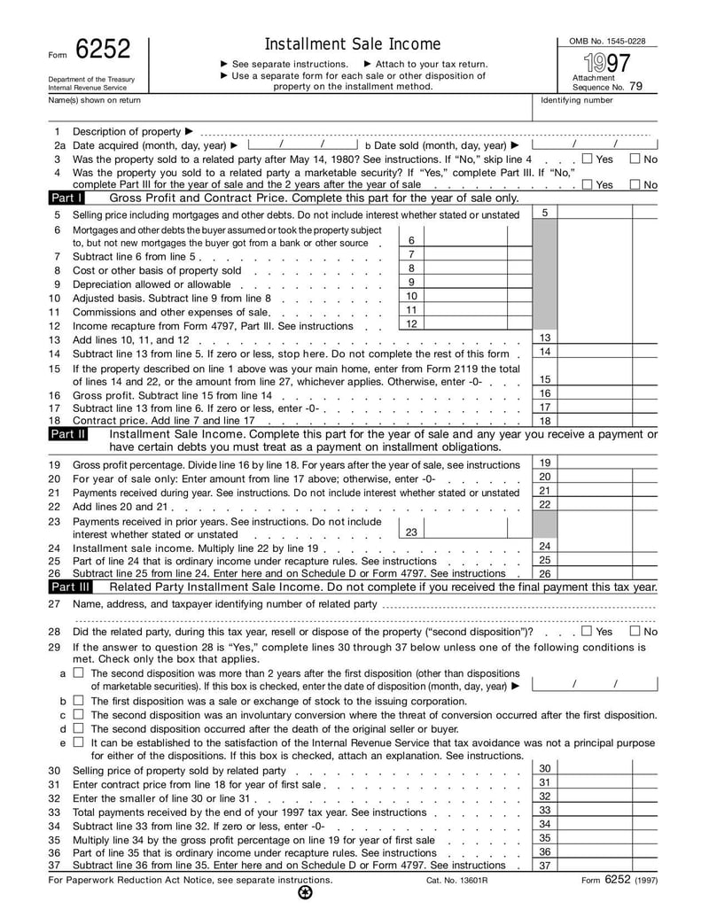 Form 6252 | Fill and sign online with Lumin
