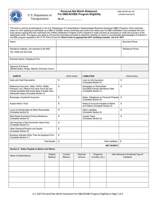 Personal Net Worth Statement | Fill and sign online with Lumin