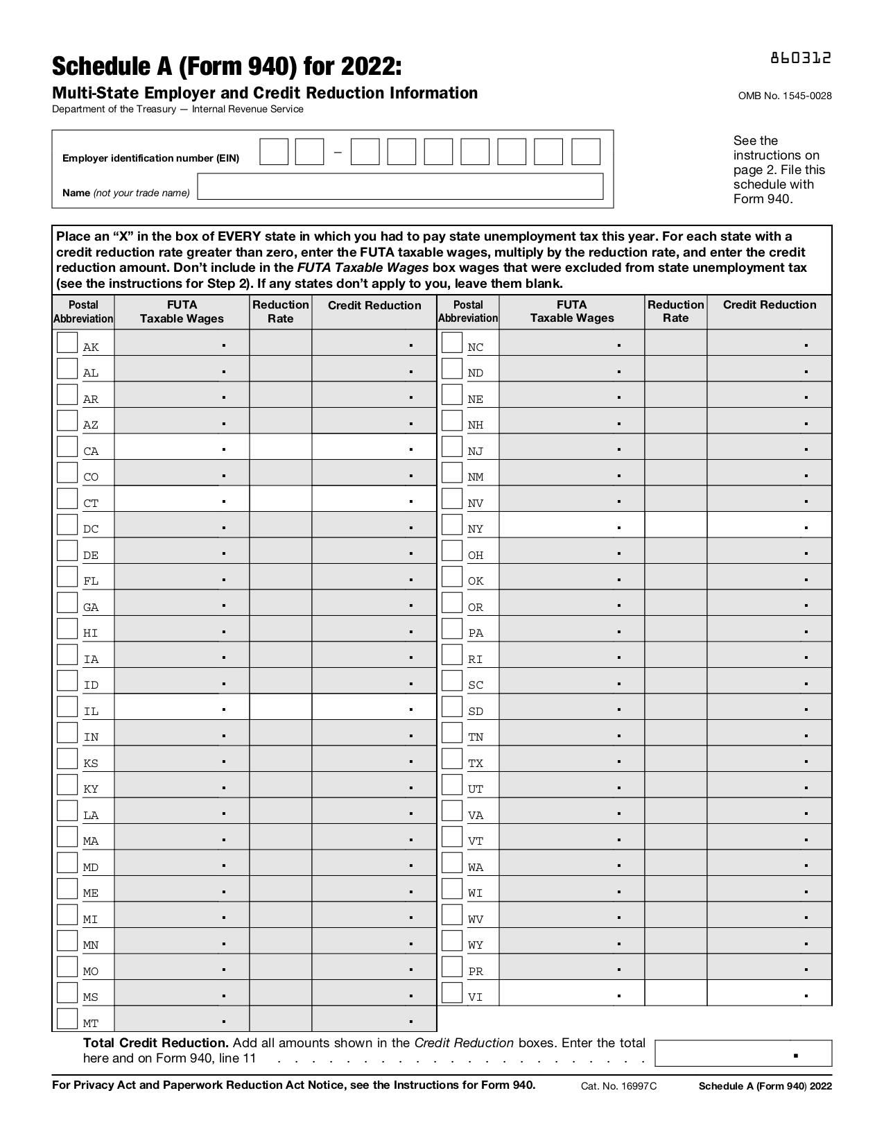 Schedule A (Form 940) | Fill and sign online with Lumin