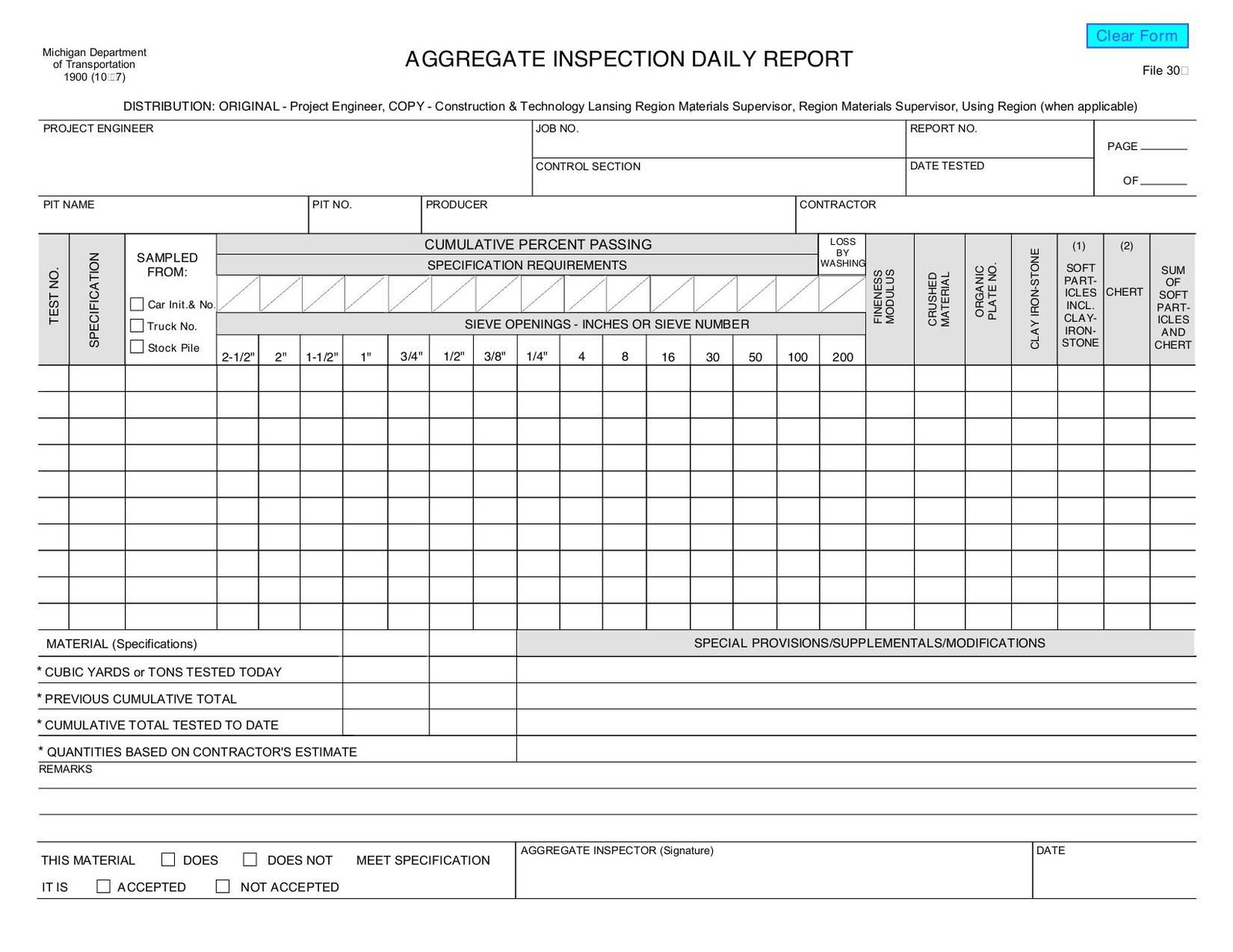 Aggregate inspection daily report file | Fill and sign online with Lumin