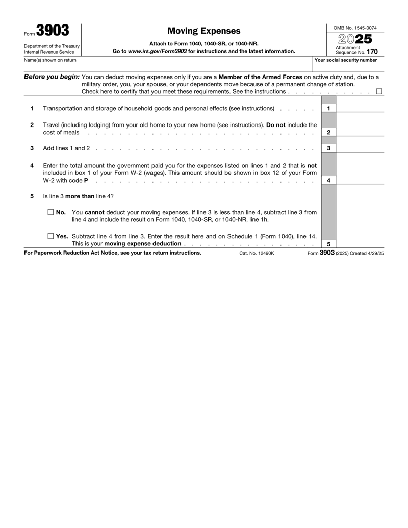 Form 3903