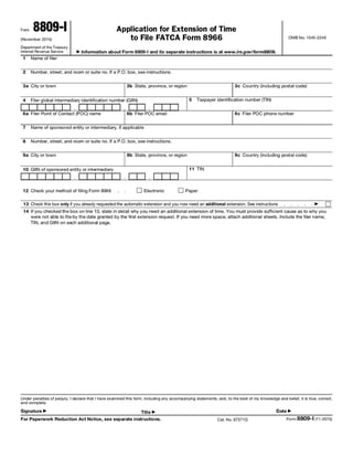 Form 8809-I | Fill and sign online with Lumin