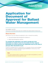 Ballast Water Management Approval Form | Fill and sign online with Lumin