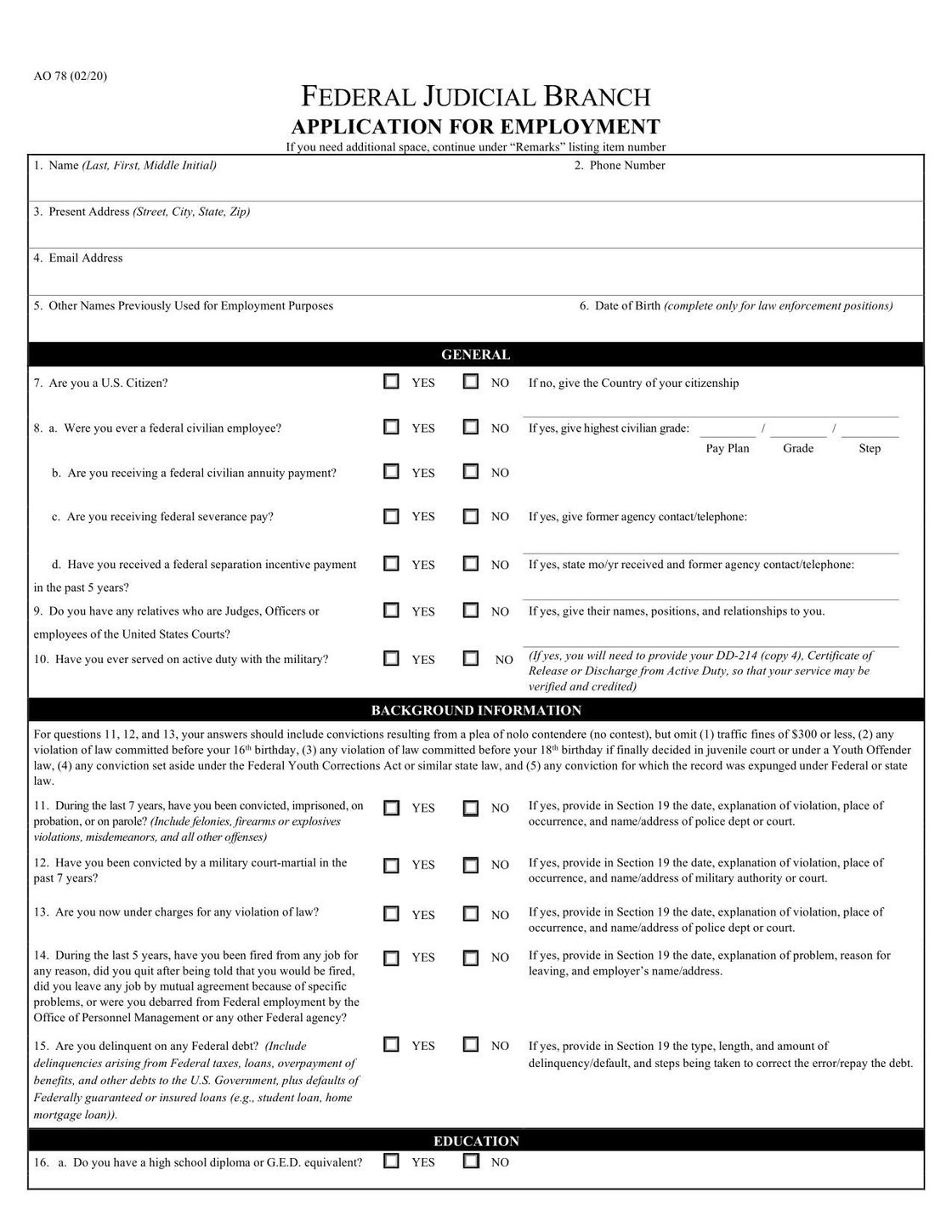Form AO 78 | Fill and sign with Lumin