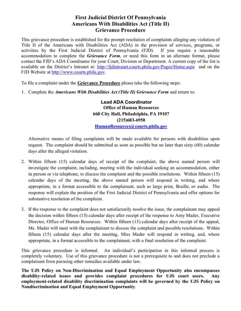 ADA Grievance Form | Fill and sign online with Lumin