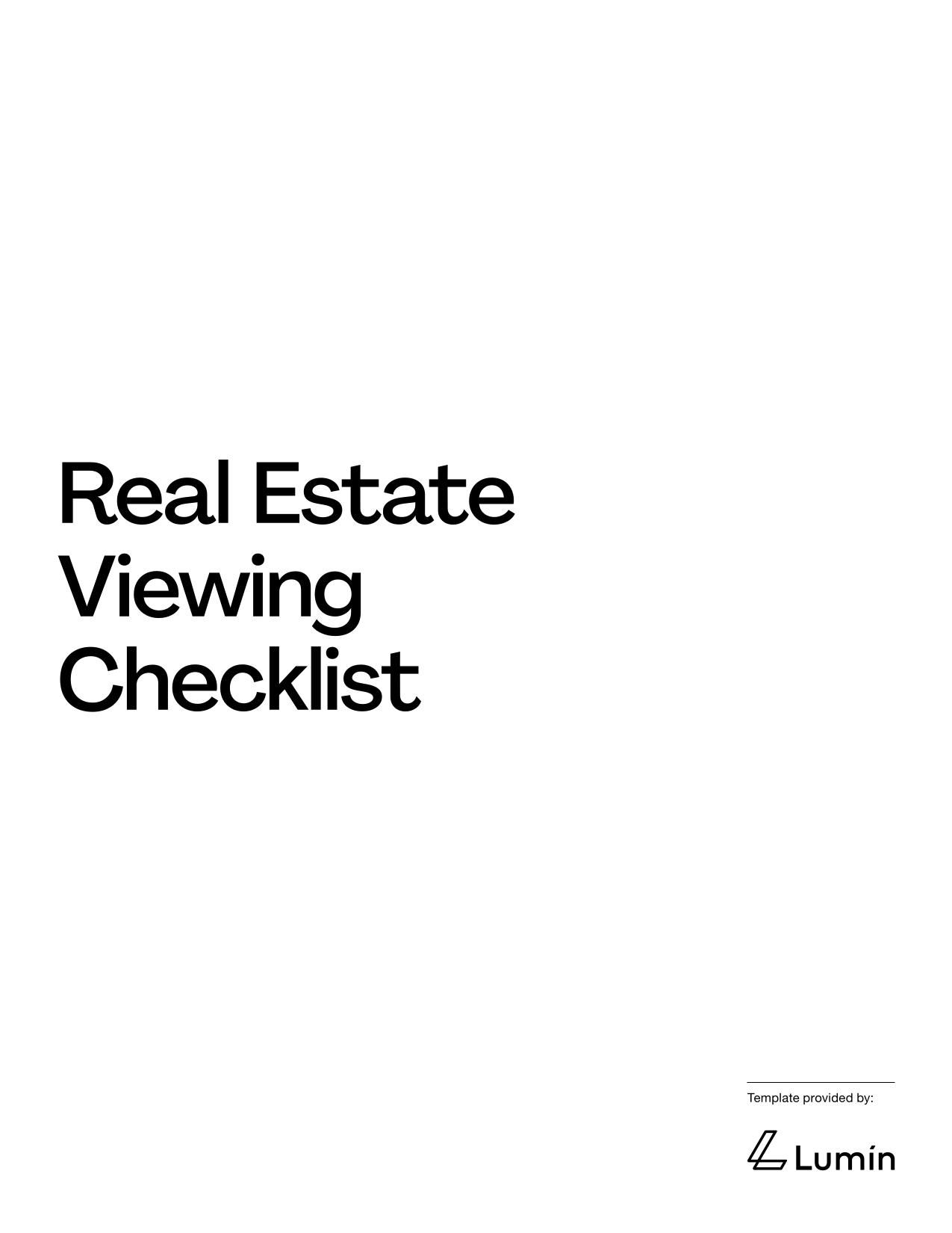 Real Estate Viewing Checklist Template for New Zealand | Fill and sign ...