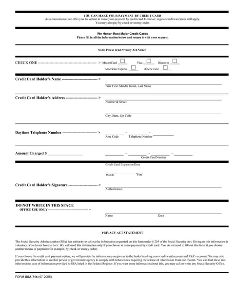 Form SSA-714 | Fill and sign online with Lumin