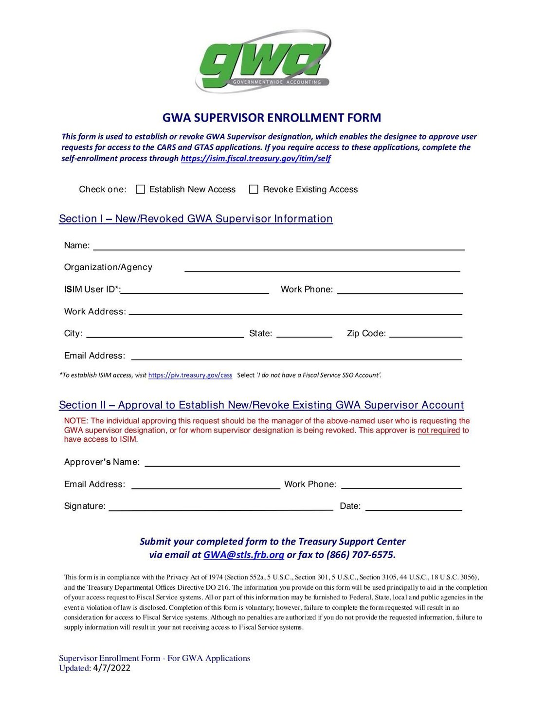 GWA SYSTEM ENROLLMENT FORM | Fill and sign online with Lumin