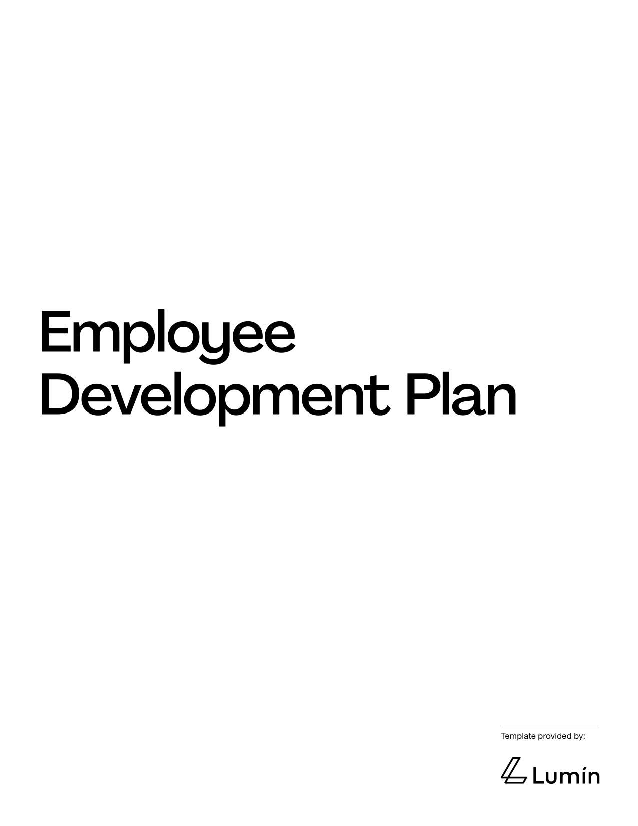 Employee Development Plan Form Template | Fill and sign with Lumin
