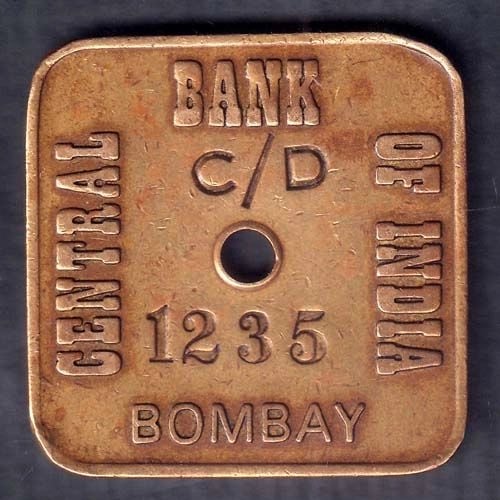 Buy BANK TOKEN CENTRAL BANK OF INDIA 1235 BOMBAY ANH645 from Sikkaji