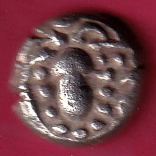 ancient india gadhaya dynasty kings portrait silver coin sk 638 | Sikkaji