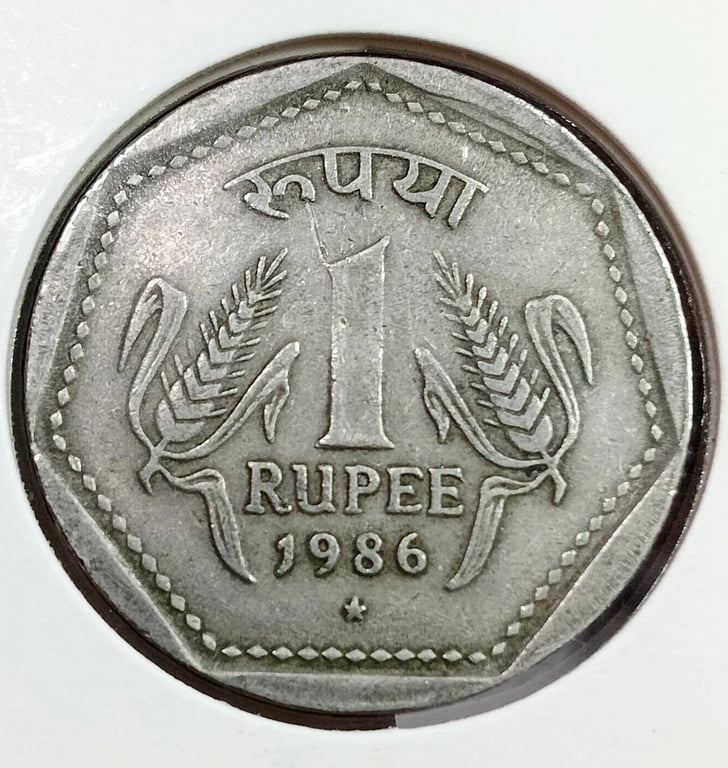 Buy 1 RUPEE 1986 HYDERABAD MINT RARE COIN from Sikkaji