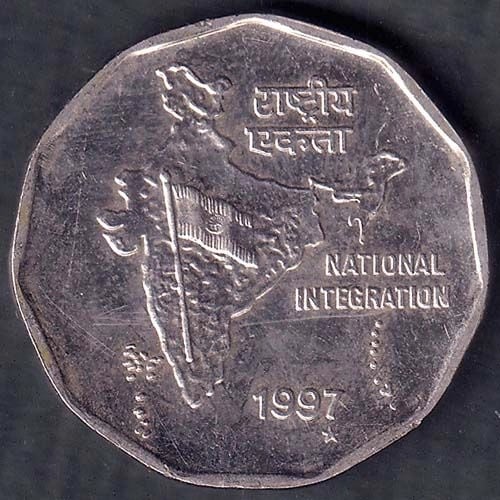 Buy Republic India 1997 Hyderabad Mint National Integration 2 Rupees ...