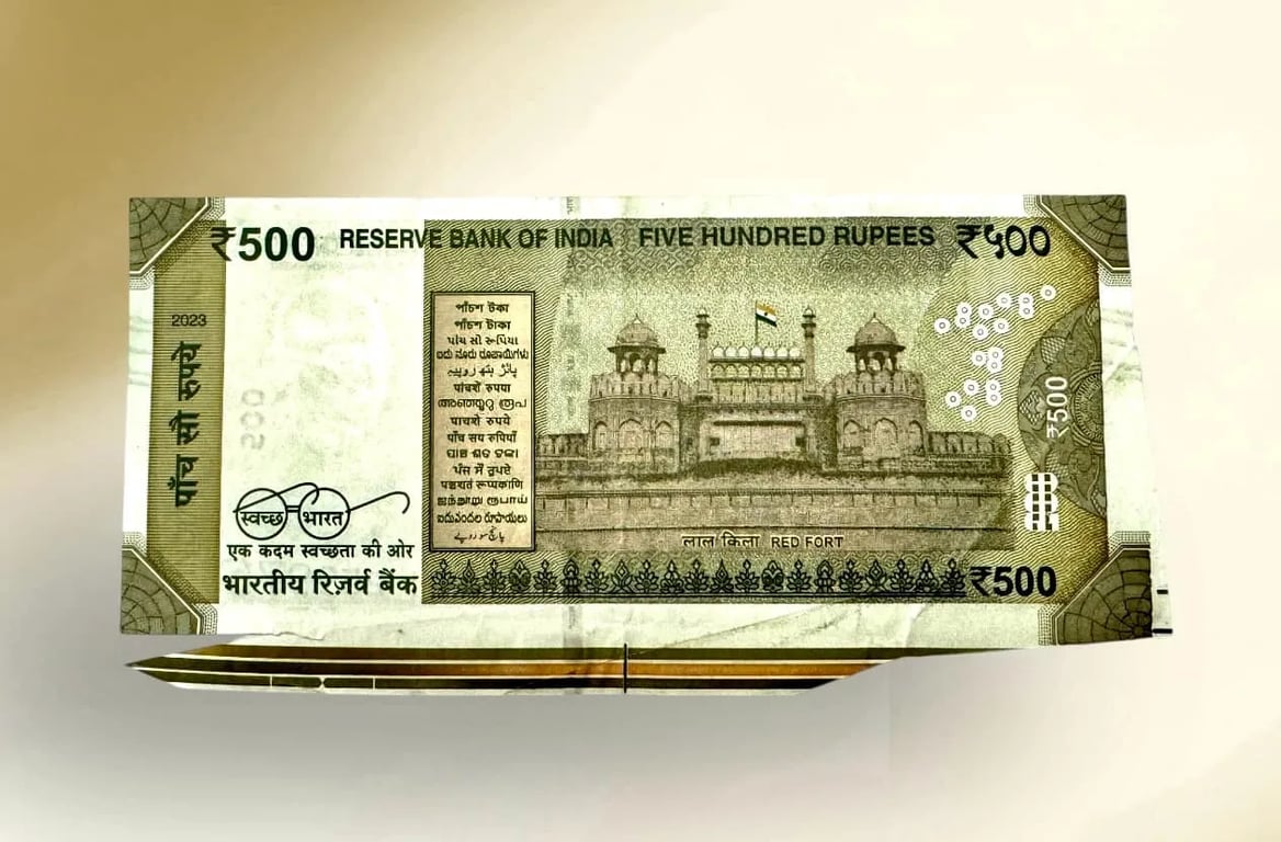 RS 500 INDIA BANKNOTE EXTRA PAPER ERROR Unique and Rare | Sikkaji