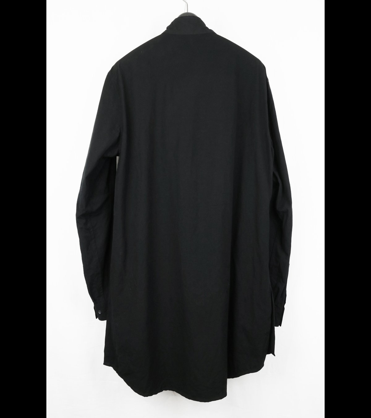 NU-1857-COC - BAND NECK COLLAR SHIRT - BLACK