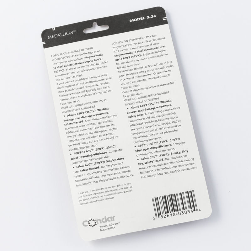CONDAR MEDALLION 薪ストーブ温度計 | Hearth and Home 暖炉家
