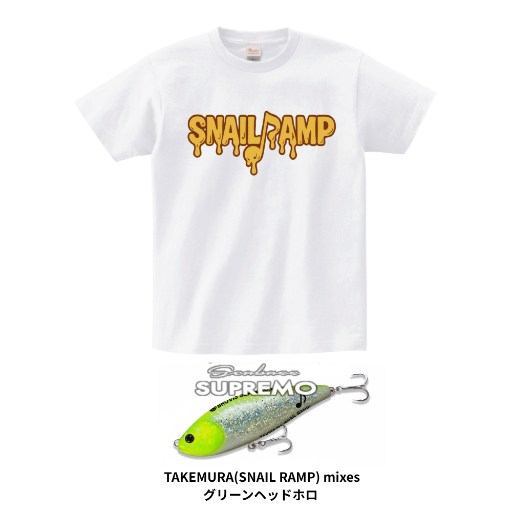 2025 SNAIL RAMP 音符LOGO Tシャツ BROVISスプレモ85 TAKEMU...
