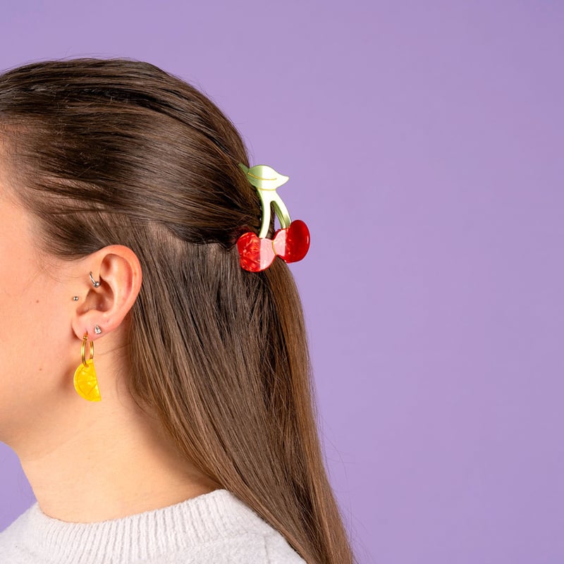Coucou Suzette】Cherry ヘアクリップ | goldandbouncy Coucou Suzette】Cherry ヘアクリップ | goldandbouncy