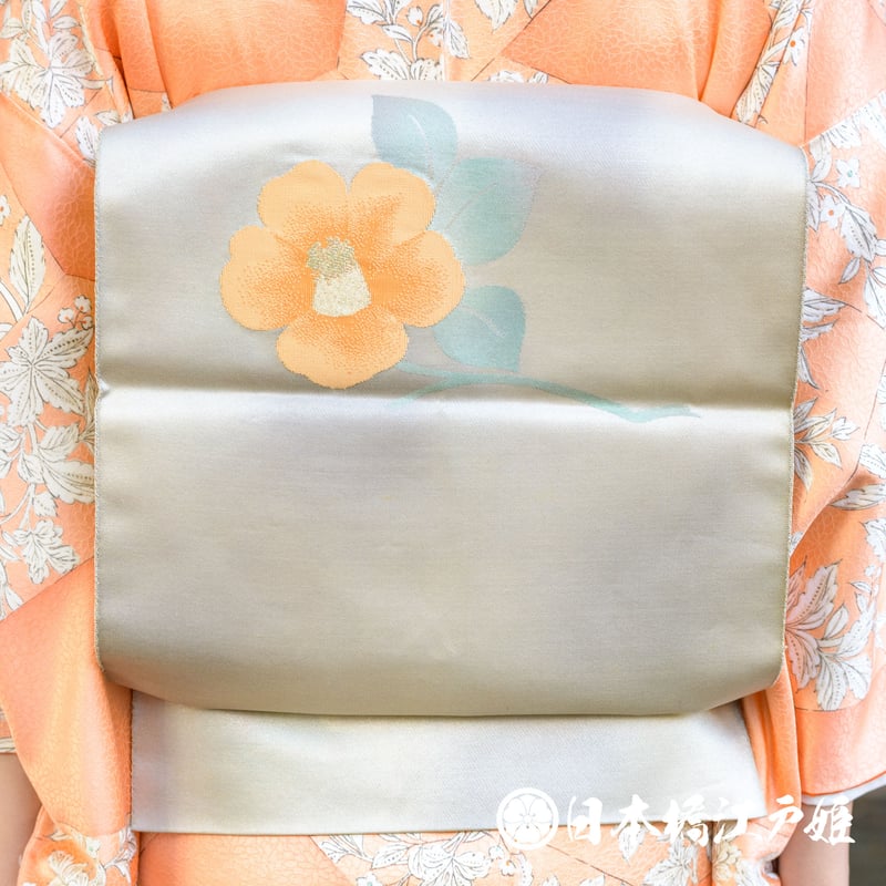 名古屋帯 美品 秀品 紬地 花瓶 草花 金銀糸 薄小豆 正絹 【中古 名古屋帯 美品 秀品 紬地 花瓶 草花 金銀糸 薄小豆 正絹 【中古
