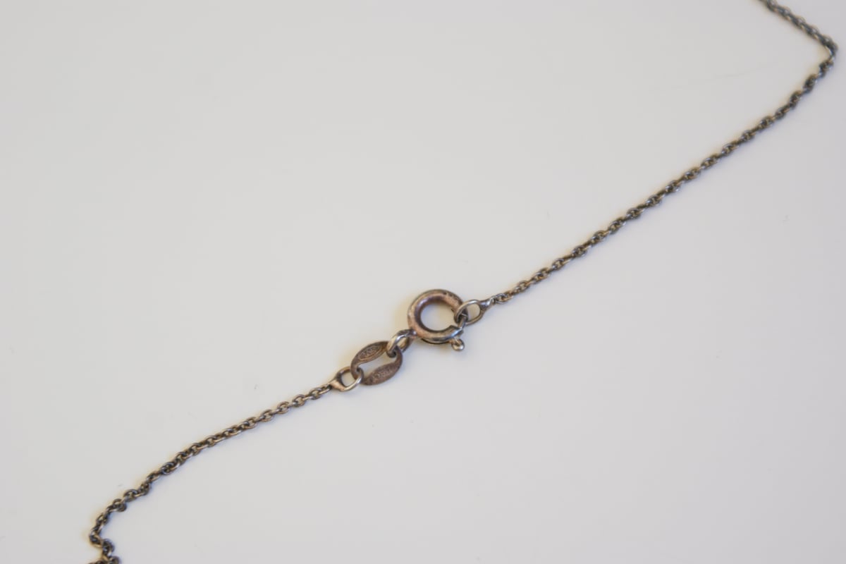 イギリス買付】 アイリスガラス シルバー830 ネックレス イギリス買付】 アイリスガラス シルバー830 ネックレス